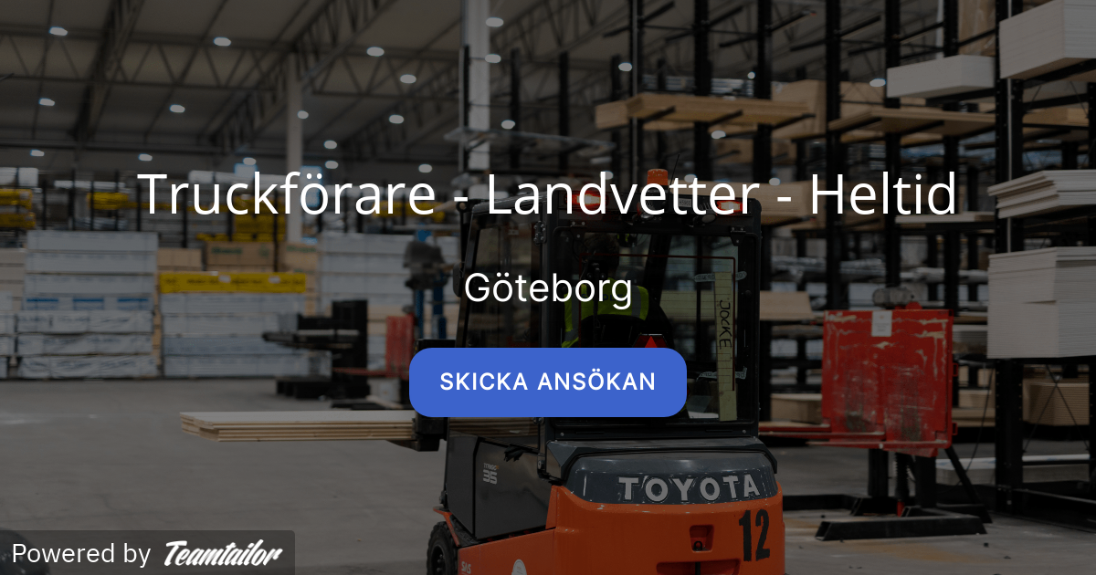 Truckförare - Landvetter - Heltid - Simplex Bemanning AB