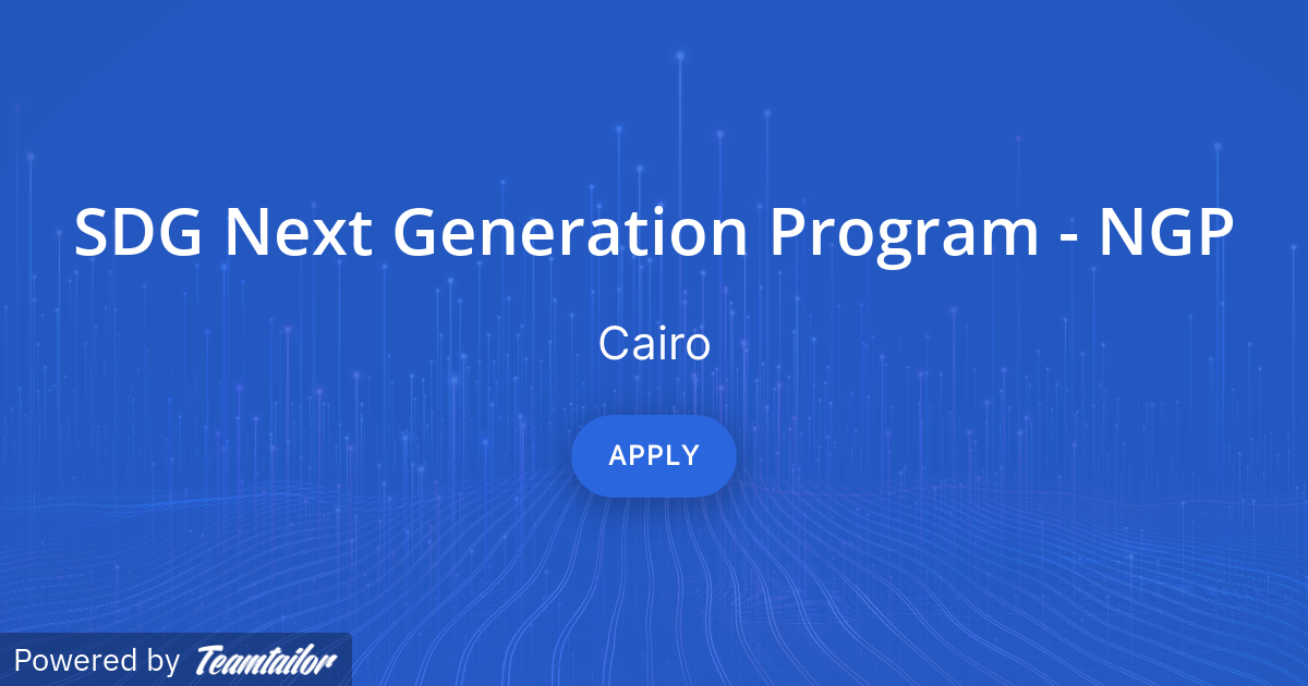 SDG Next Generation Program - NGP - SDG Group
