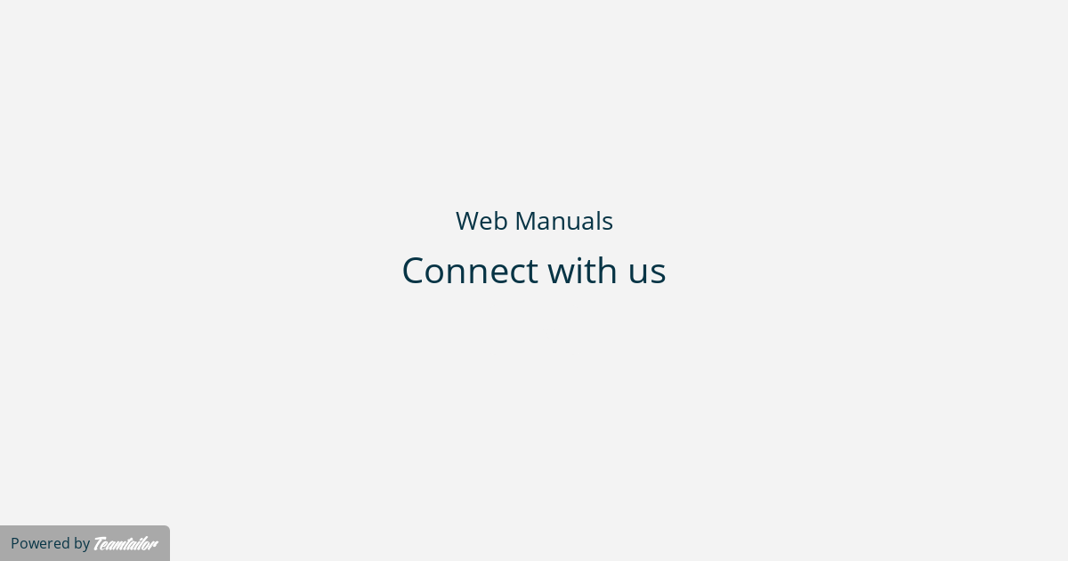 Web Manuals – Connect