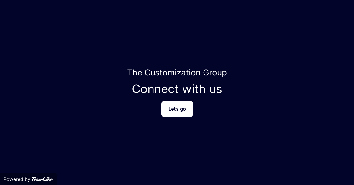 The Customization Group – Connect