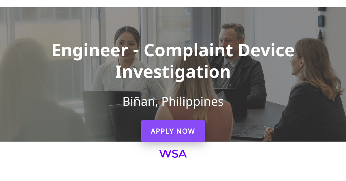 Engineer - Complaint Device Investigation - WSA APAC
