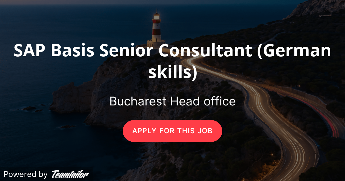 SAP Basis Senior Consultant (German skills) - BearingPoint Romania
