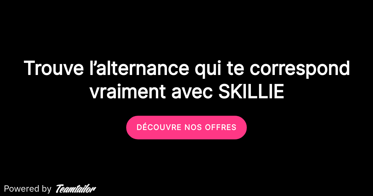 Offres d'alternance - Skillie