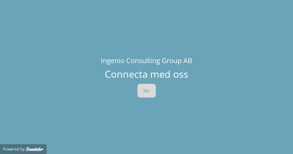 Ingenio Consulting Group AB – Connect