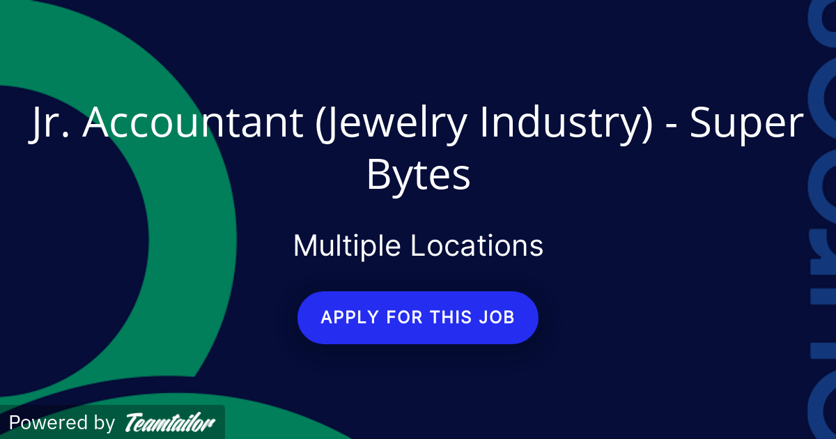 Jr. Accountant (Jewelry Industry) - Super Bytes - Qureos Inc