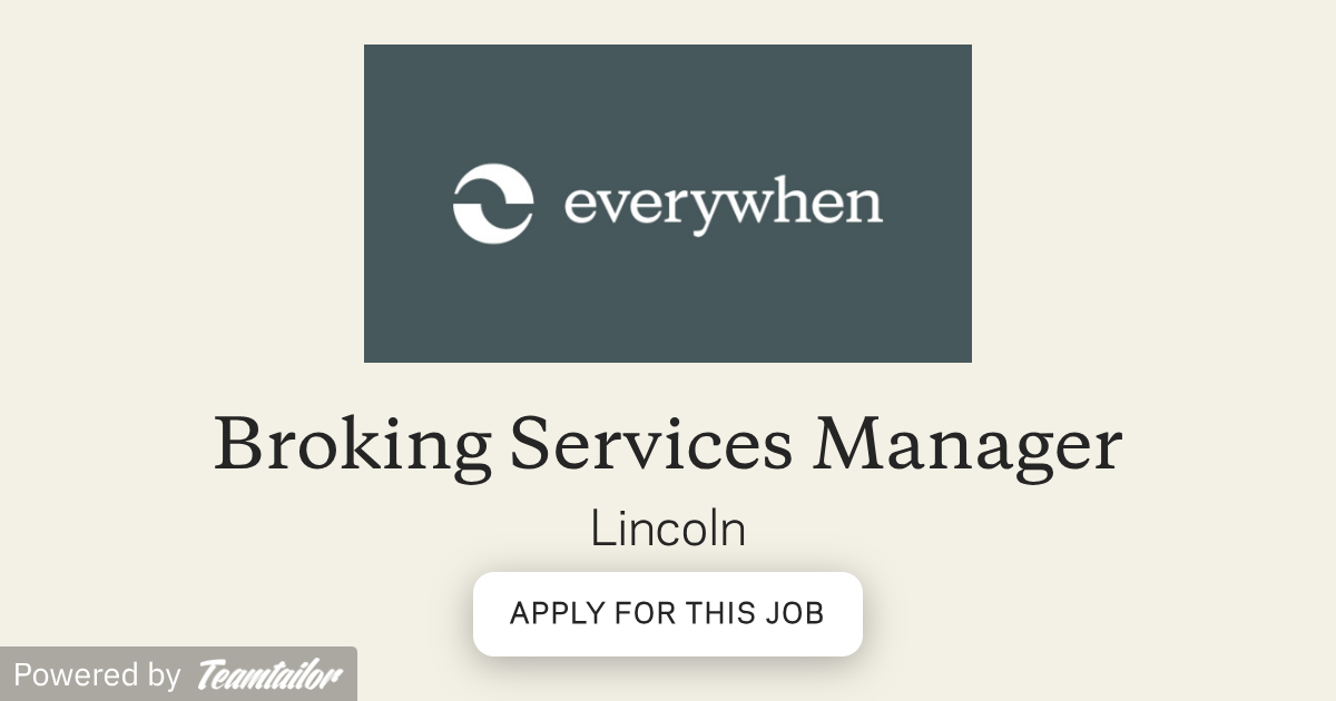 Broking Services Manager - Everywhen