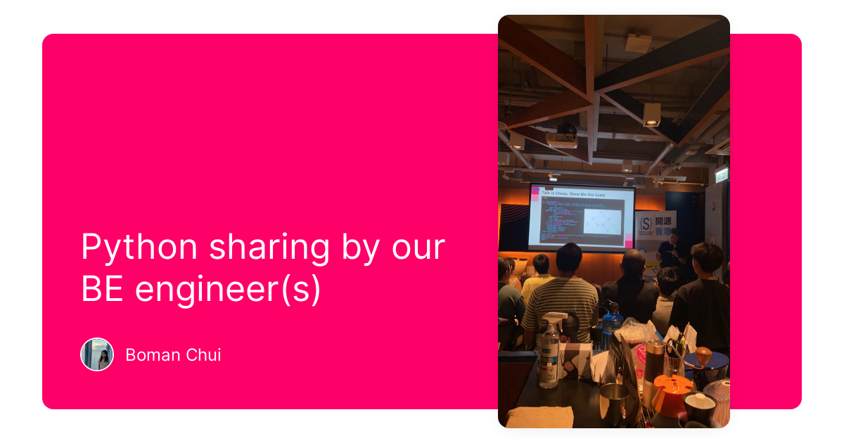 Python sharing by our BE engineer(s) - Team stories - Bowtie Life ...
