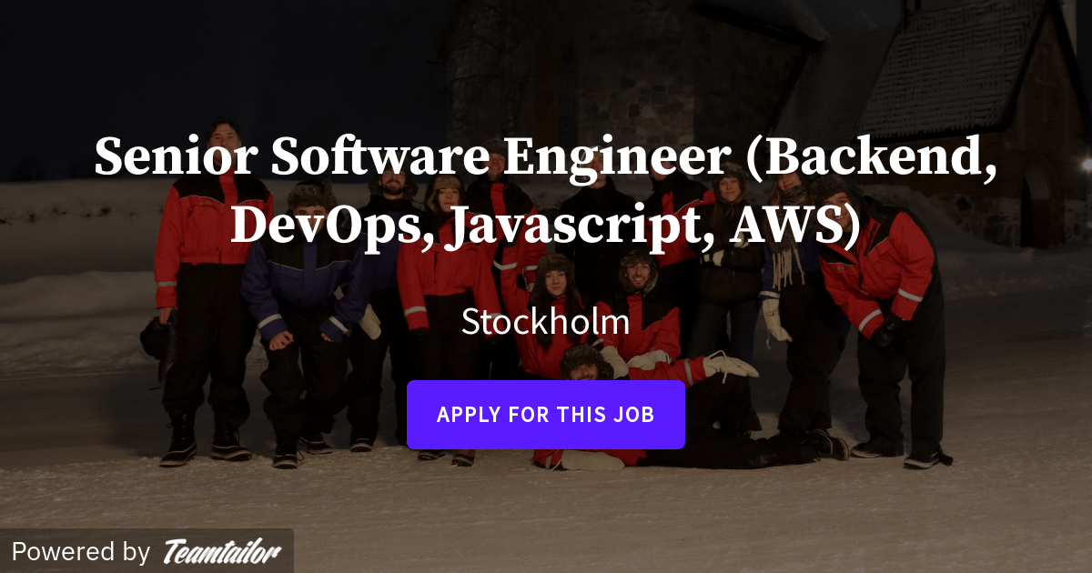 Senior Software Engineer (Backend, DevOps, Javascript, AWS) - Datia