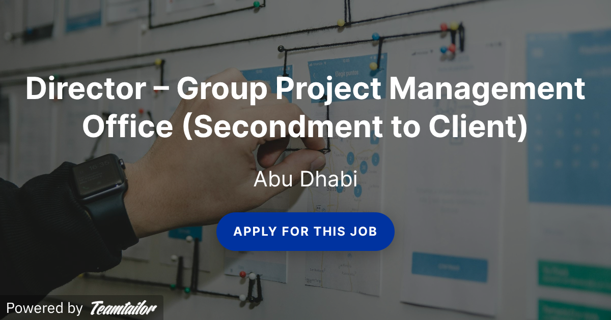 Director – Group Project Management Office (Secondment to Client ...