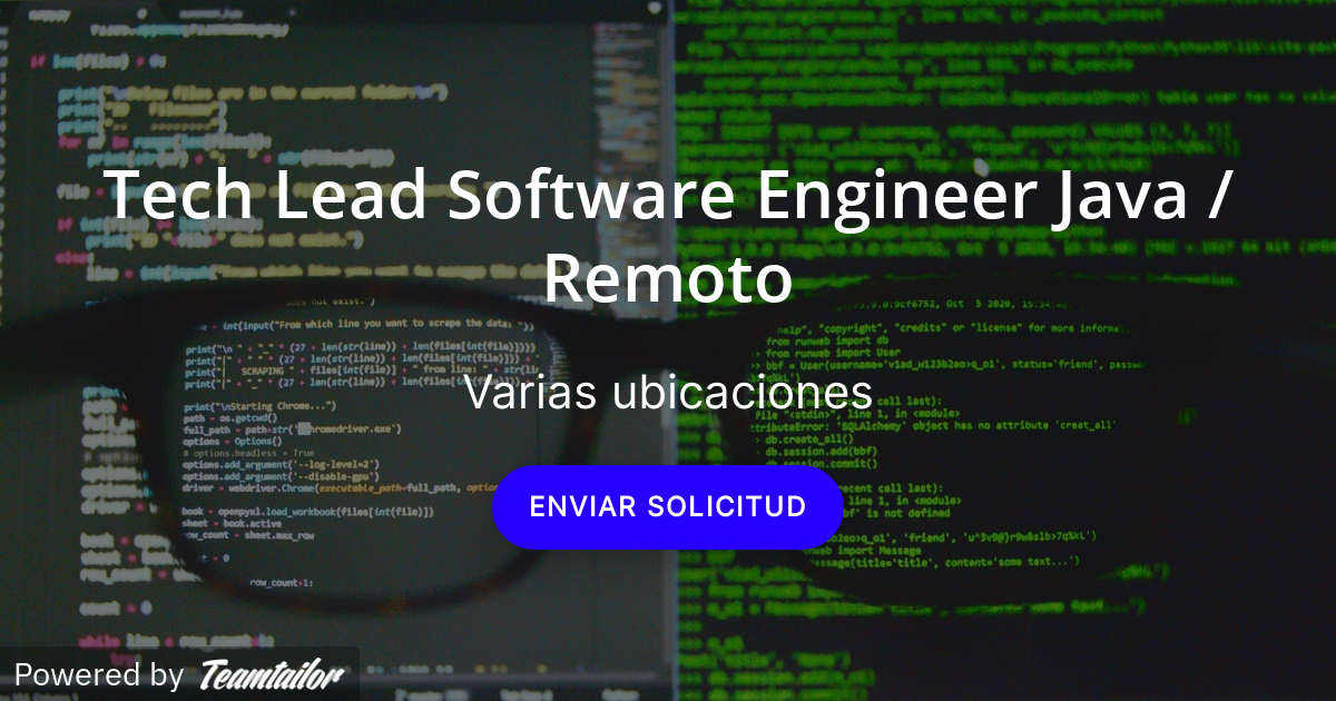 Tech Lead Software Engineer Java / Remoto - Dresden Partners
