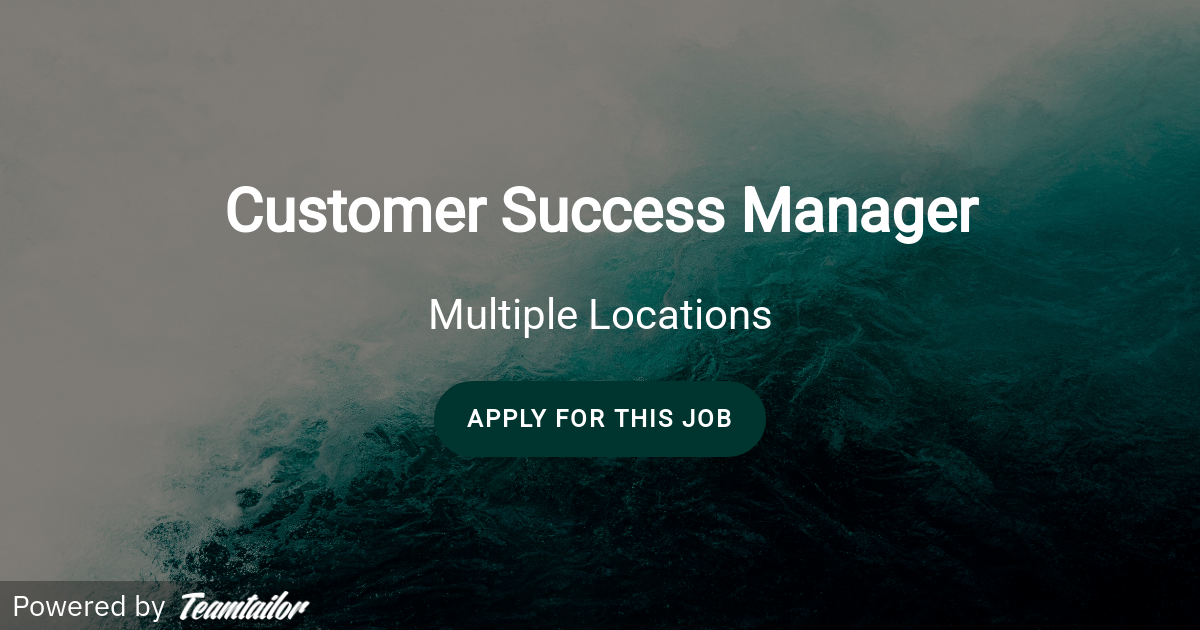 Customer Success Manager - Position Green