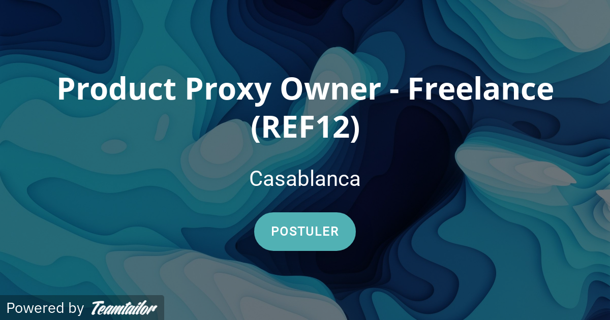 Product Proxy Owner - Freelance (REF12) - Trusted Advisors