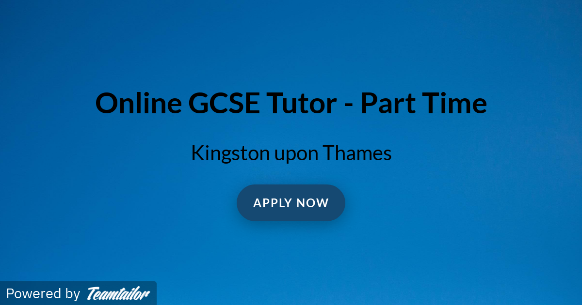 Online GCSE Tutor - Part Time - FindTutors