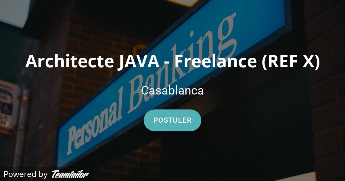 Architecte JAVA - Freelance (REF X) - Trusted Advisors