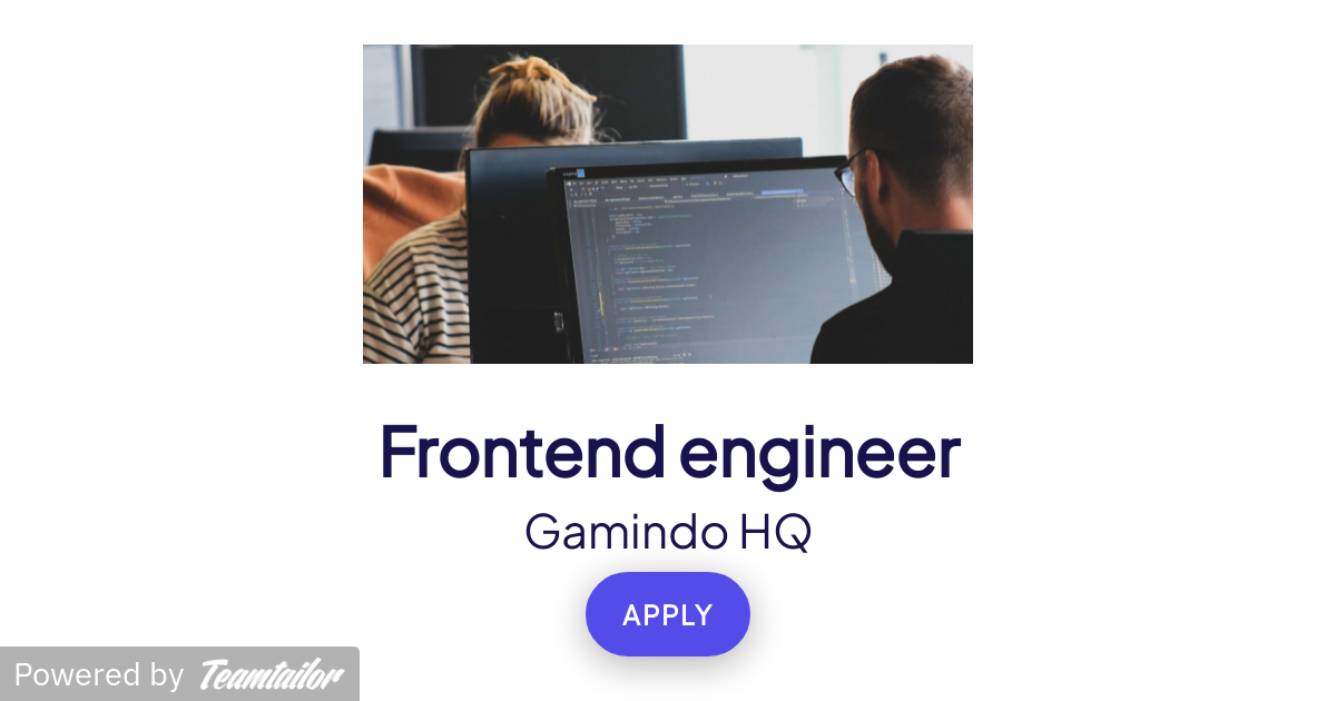 Frontend engineer - Gamindo