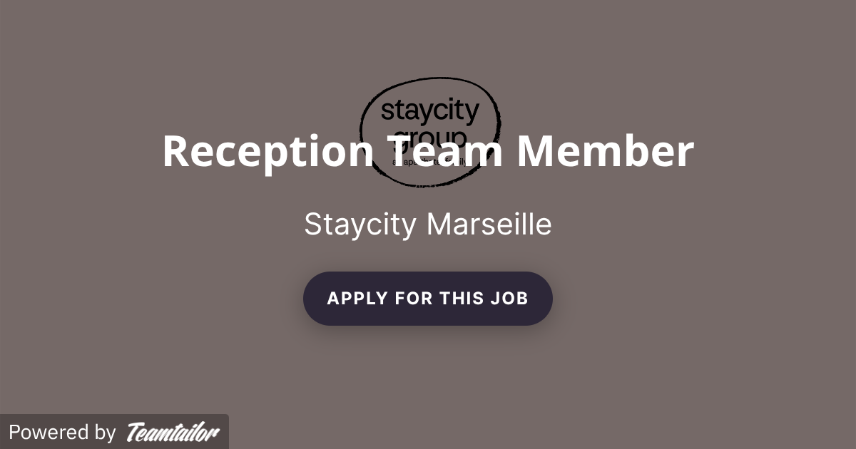Reception Team Member - Staycity - Operations