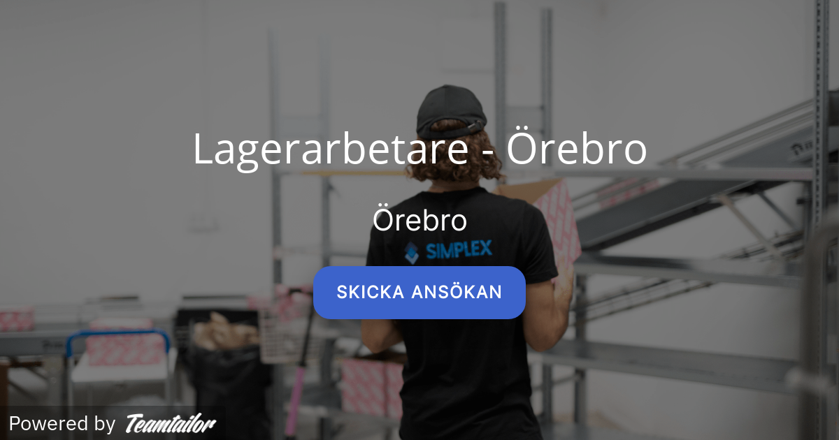 Lagerarbetare - Örebro - Simplex Bemanning AB