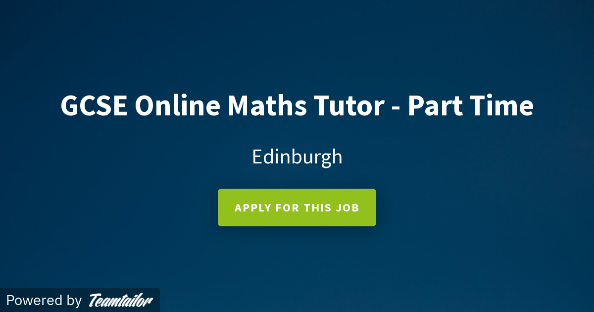 GCSE Online Maths Tutor - Part Time - FindTutors