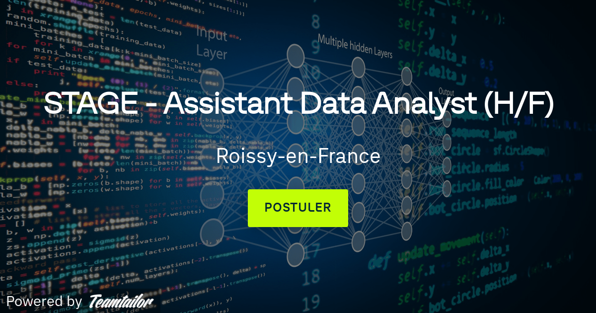 STAGE - Assistant Data Analyst (H/F) - Volkswagen Group France