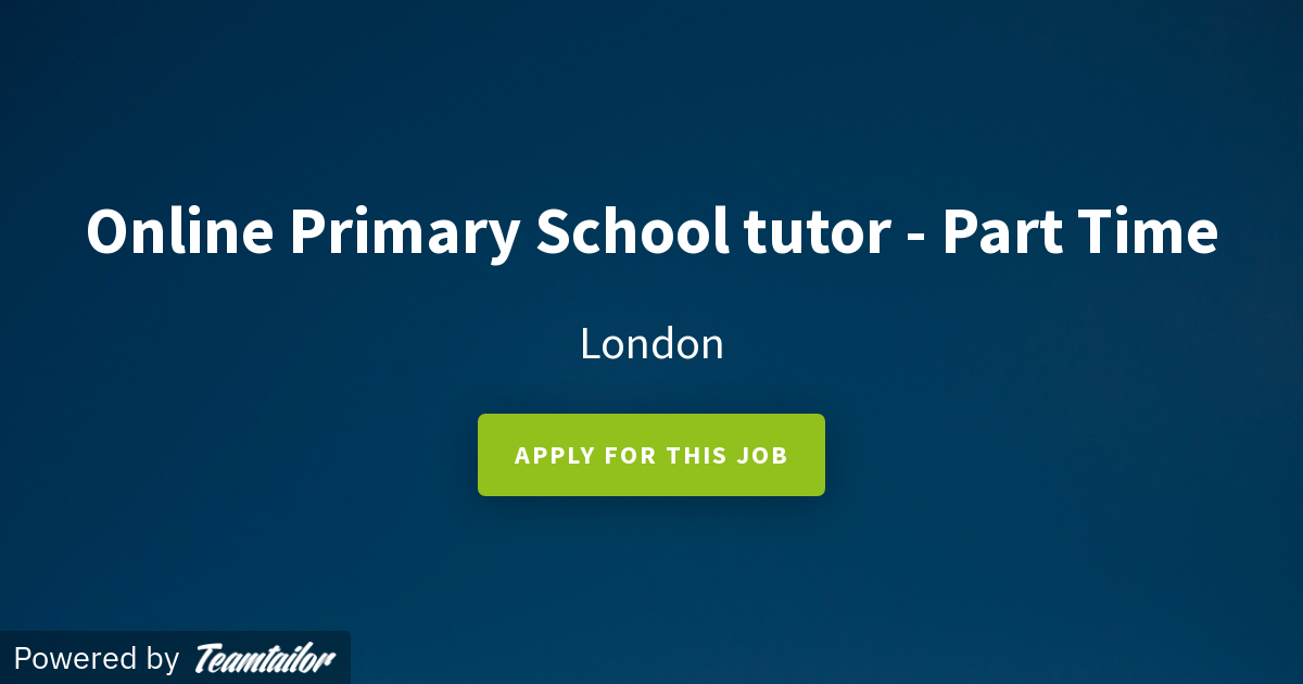Online Primary School tutor - Part Time - FindTutors