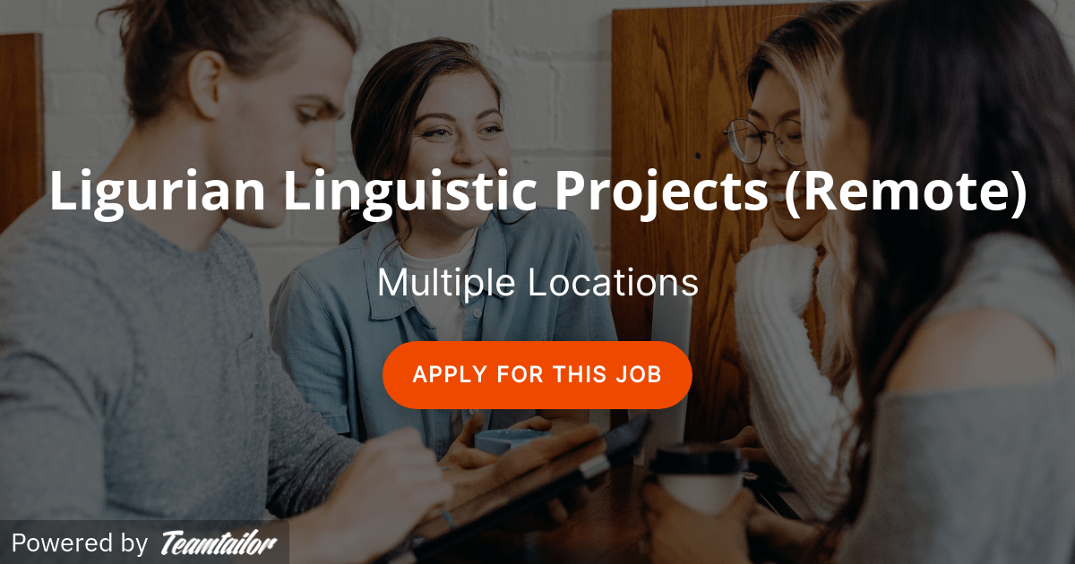 Ligurian Linguistic Projects (Remote) - Sigma Group