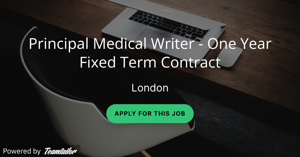 Principal Medical Writer - One Year Fixed Term Contract - Lucid Group