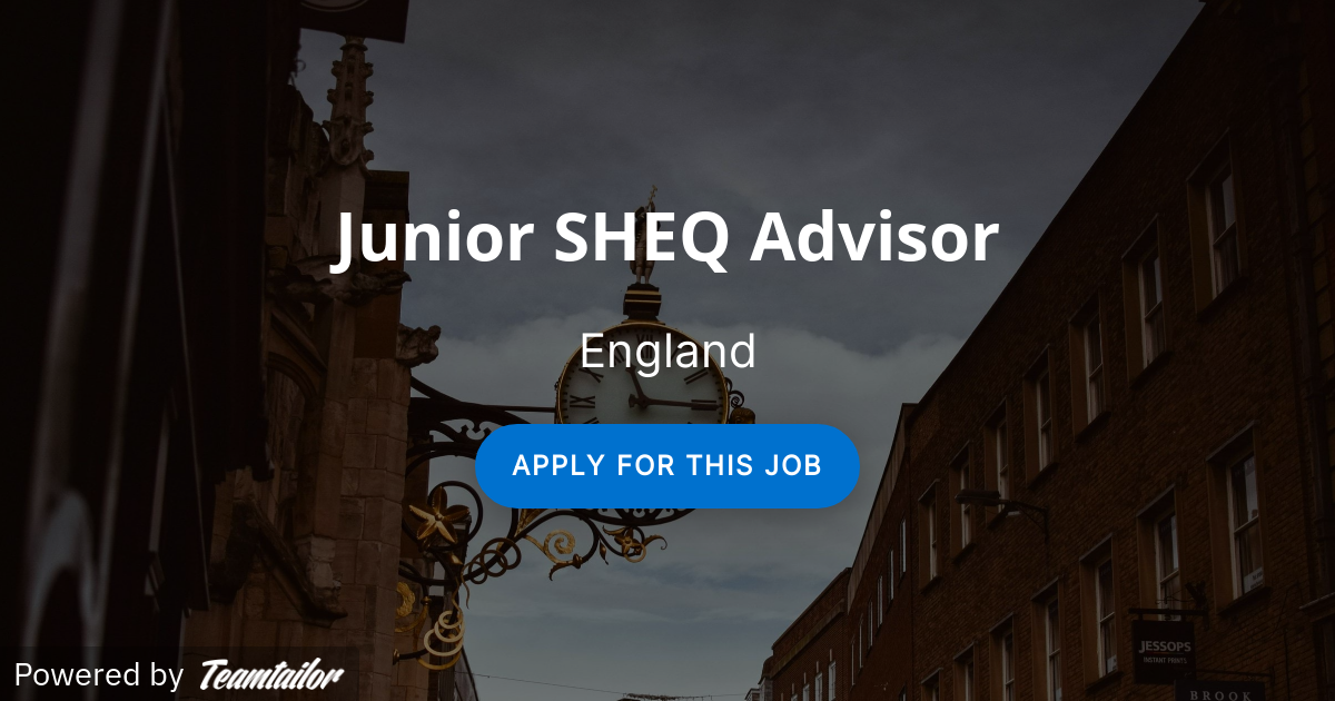 Junior SHEQ Advisor - Omexom UK