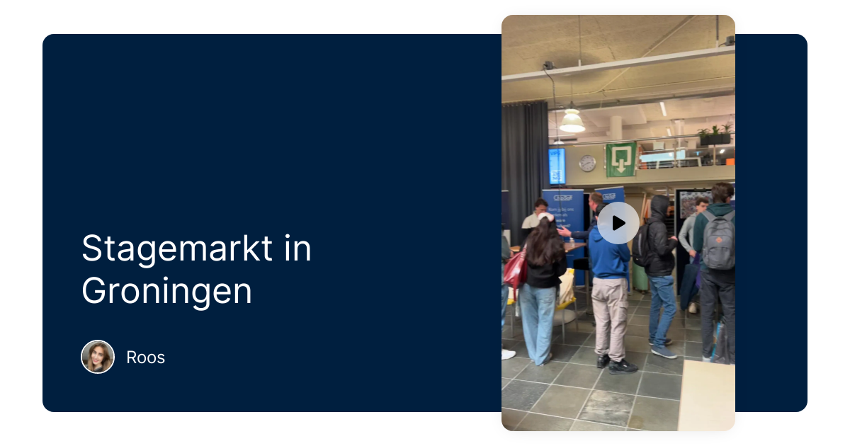 'Stagemarkt' in Groningen - Team stories - Cloud86 B.V.