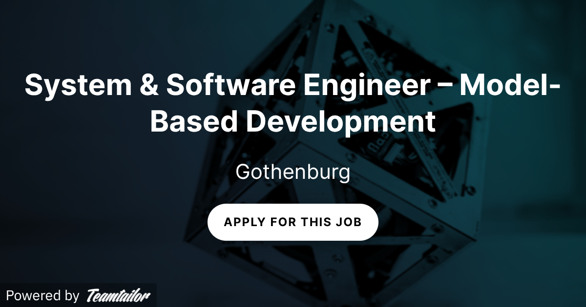 System & Software Engineer – Model-Based Development - Combine