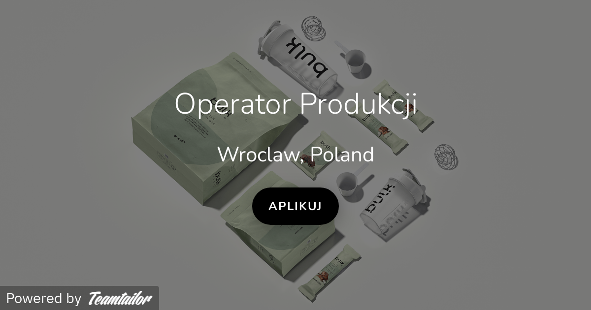 Operator Produkcji - Bulk