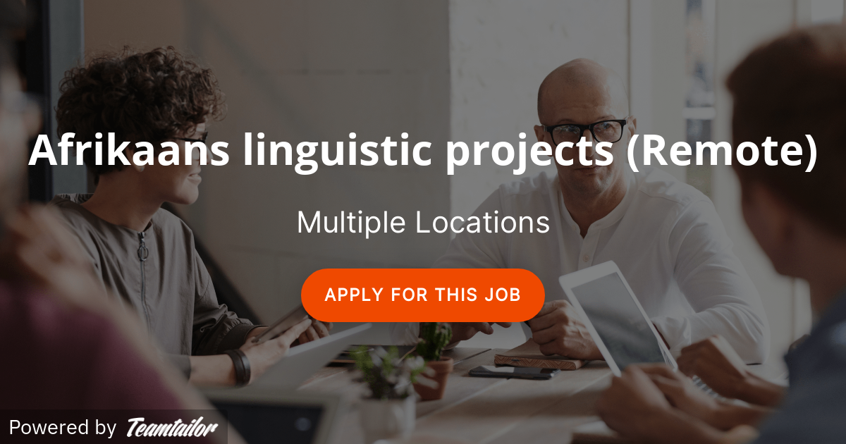 Afrikaans linguistic projects (Remote) - Sigma Group