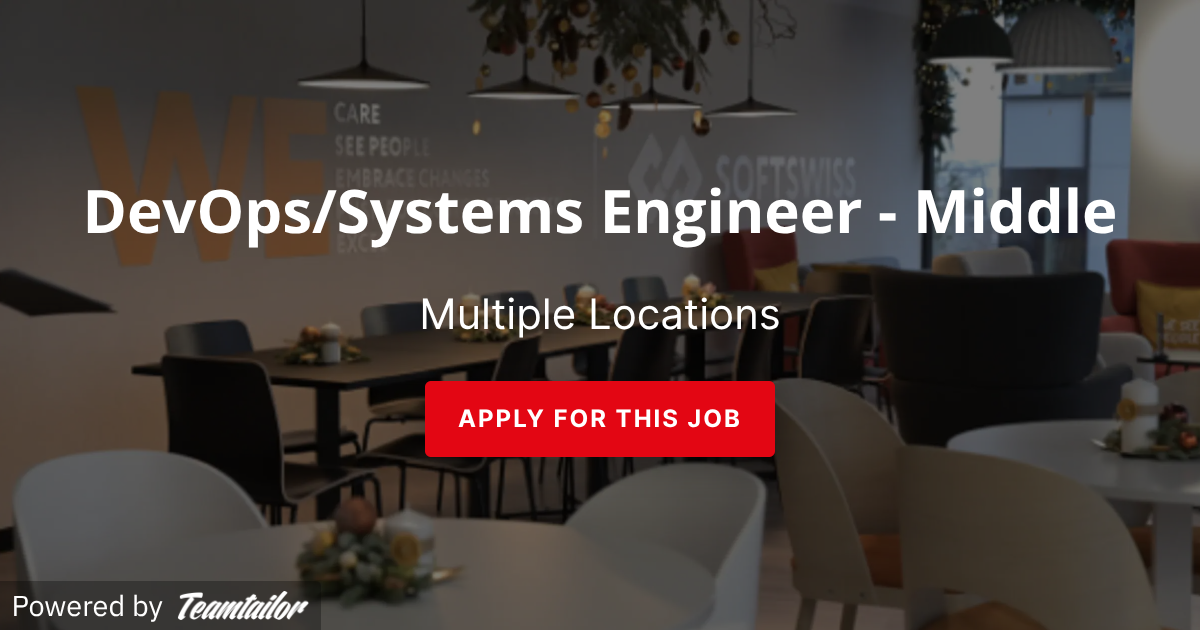 DevOps/Systems Engineer - Middle - SOFTSWISS