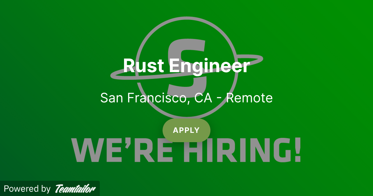 Rust Engineer - Swish Analytics