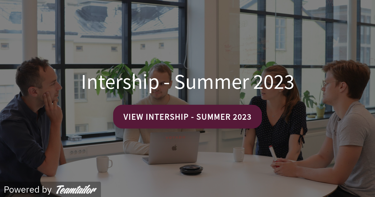 Intership - Summer 2023 - Voyado