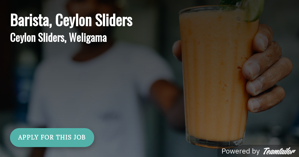 Barista, Ceylon Sliders - Sunshinestories
