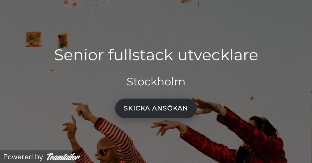 Senior fullstack utvecklare - ecareer