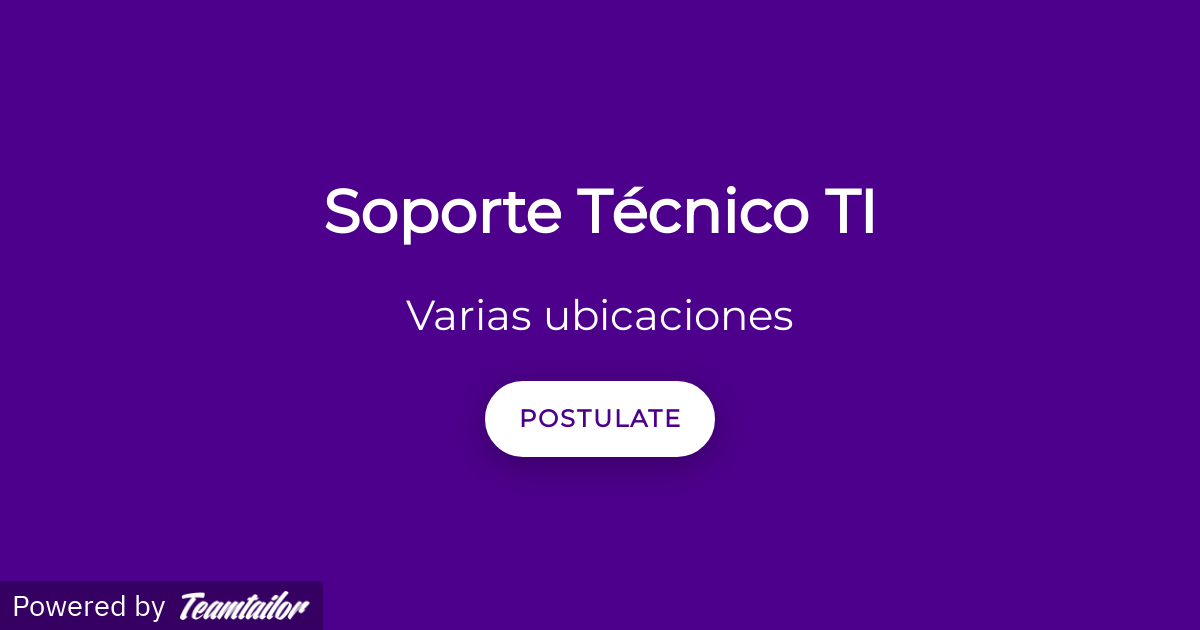 Soporte Técnico TI - Human Quality