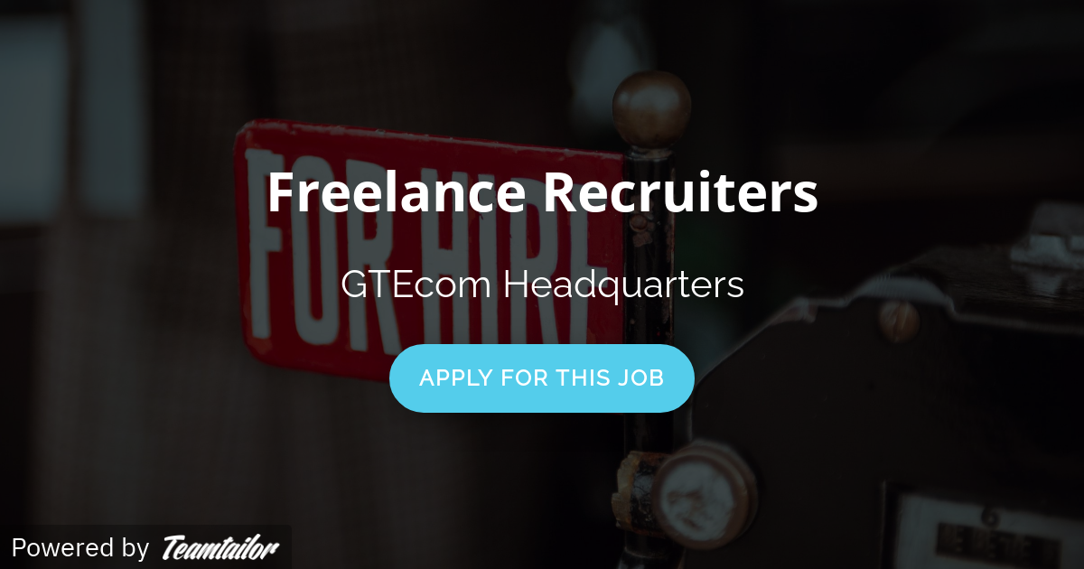 Freelance Recruiters - GT Ecom BV
