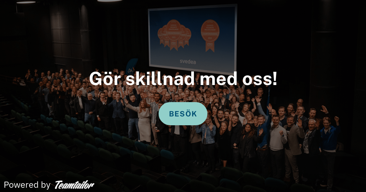 Gör skillnad med oss - Svedea AB