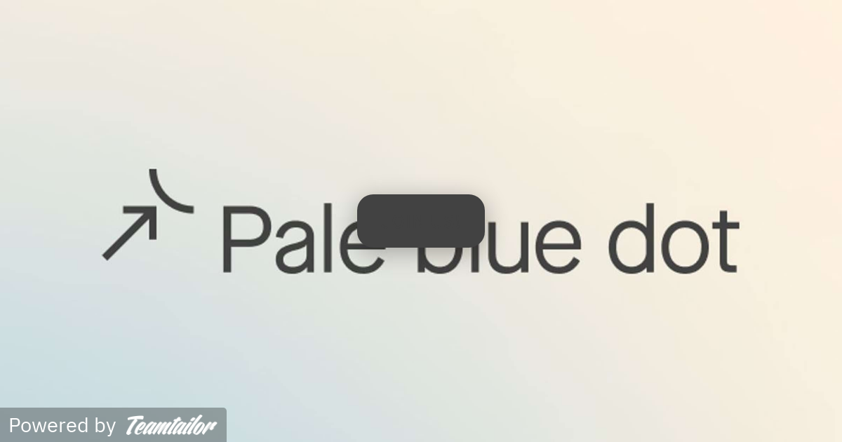 Build a career that changes the world - Pale blue dot