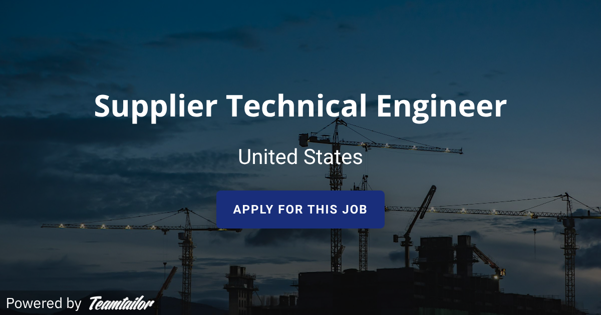 Supplier Technical Engineer - Sperton Global AS