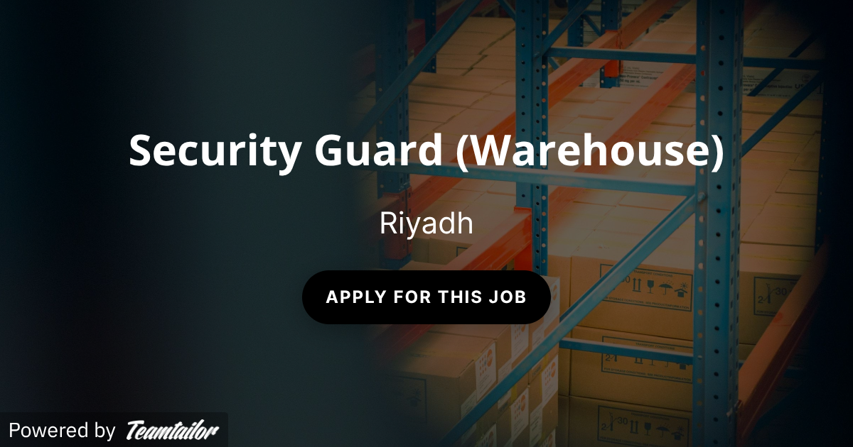 Security Guard (Warehouse) - Nice One