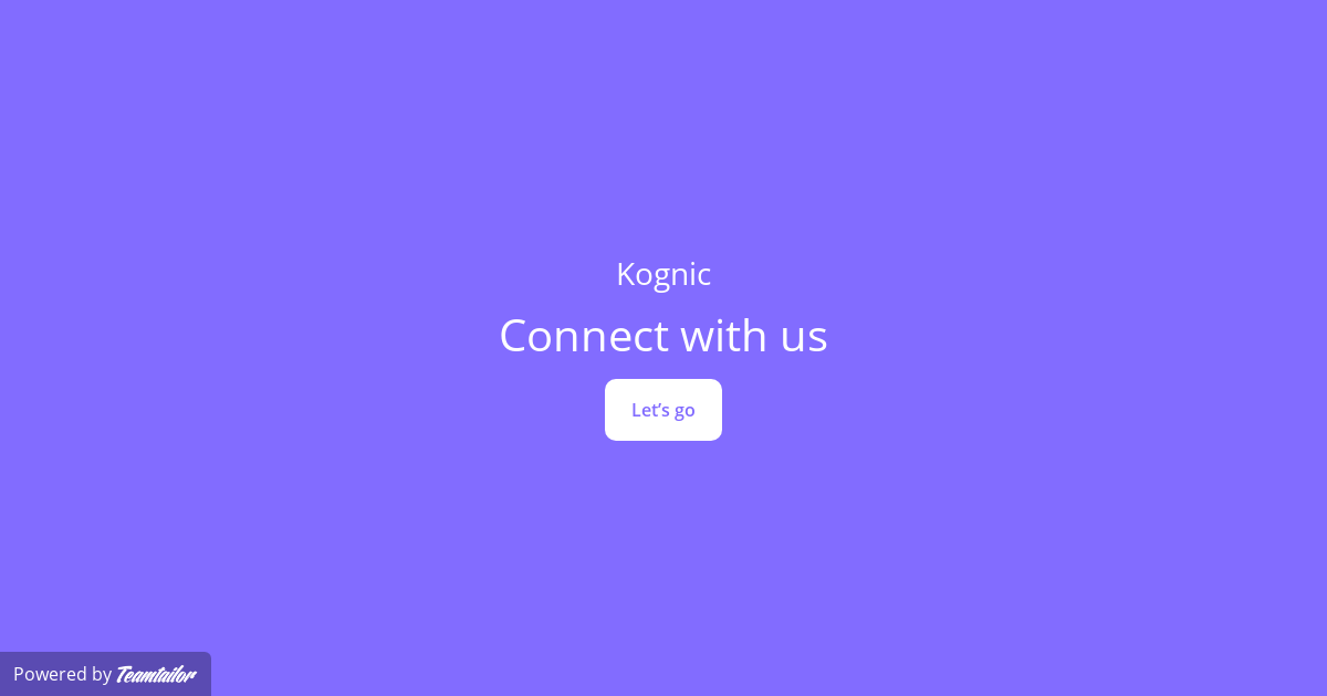 Kognic – Connect