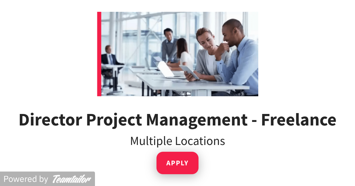 Director Project Management - Freelance - TFS HealthScience