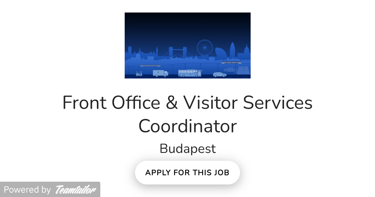 Front Office & Visitor Services Coordinator - BYD Europe