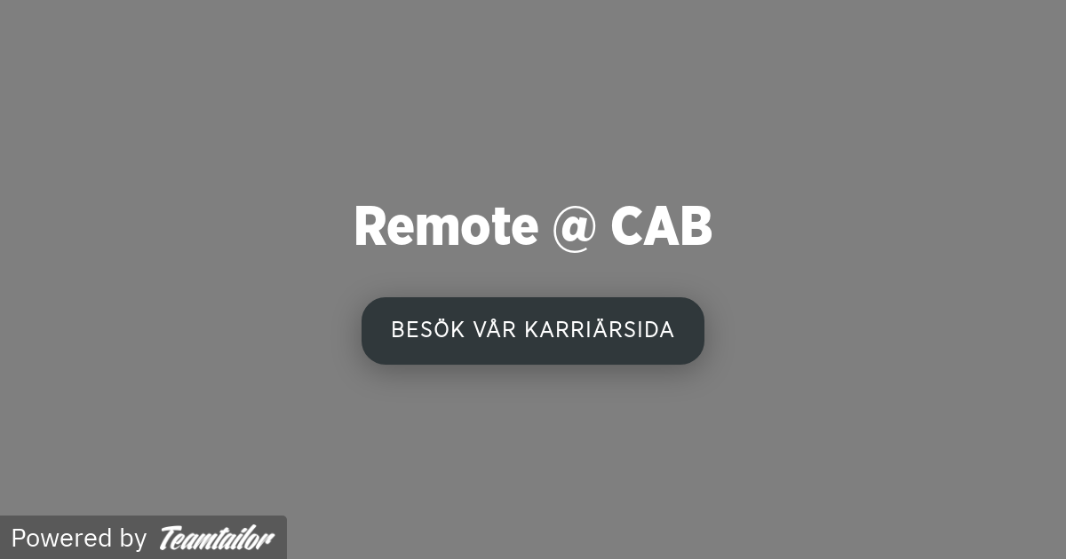 Remote @ CAB - CAB Group