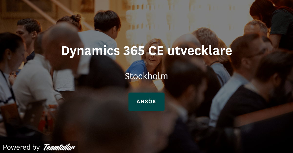 Dynamics 365 CE utvecklare - Skandia