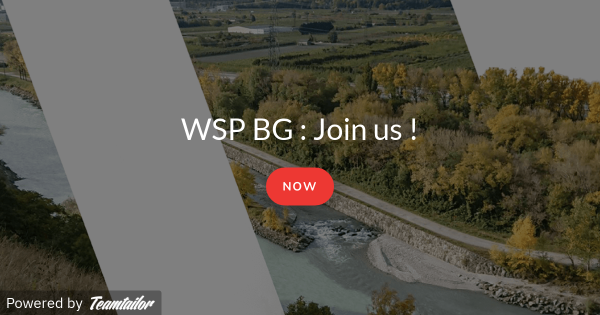 Join us now! - WSP Switzerland