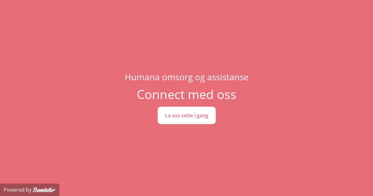 Humana omsorg og assistanse – Connect