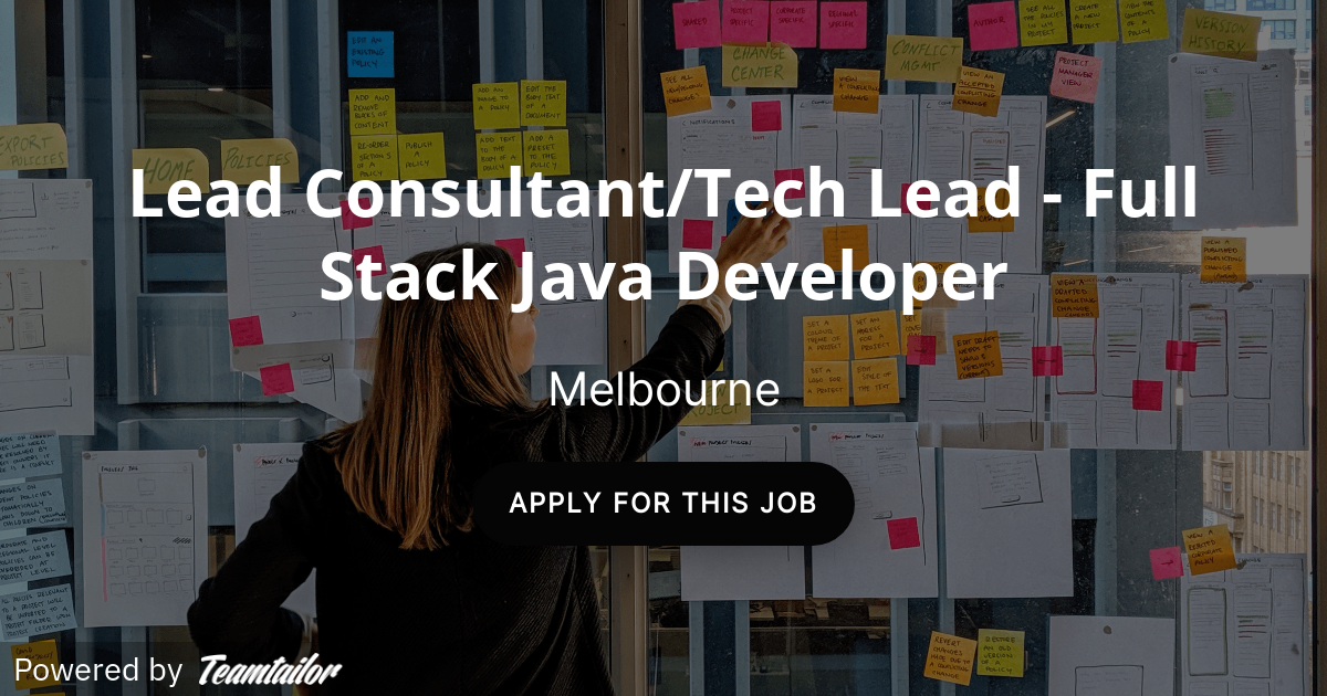 Lead Consultant/Tech Lead - Full Stack Java Developer - Fabric Group